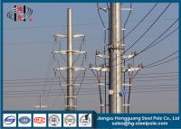 China NGCP Steel Polygonal Electrical Service Pole Hot Dip Galvanized GR65 Bitumen Painted for sale