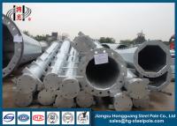China 40ft Hot Dip Galvanized Steel Tubular Pole Conical Electrical Power Steel Utility Pole for sale