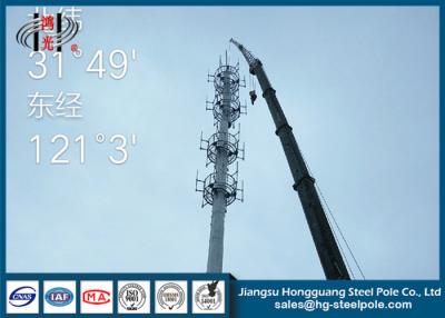 China Hot Roll Steel Q235 Telecommunication  Towers Anti - Corrosion  With Four Platformss for sale