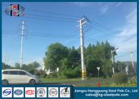 China High Voltage Hot Dip Galvanized Electrical Power Pole With Anchor Bolt for sale