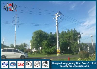 China High Voltage Hot Dip Galvanized Electrical Power Pole With Anchor Bolt for sale