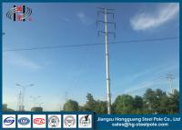 China Transmission Line Project Electrical Power Pole , Metal Utility Pole 220KV Q345 for sale