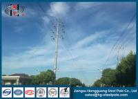 China 220KV Hot Dip Galvanised Electrical Power Pole Polygonal Conical Long Life for sale