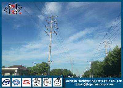 China 220KV Hot Dip Galvanised Electrical Power Pole Polygonal Conical Long Life for sale