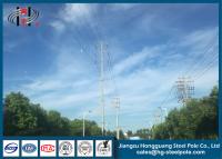 China Anti Corrosive 220KV Electrical Power Pole Hot Dip Galvanizing Power Transmission Use for sale