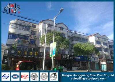 China H15m Hot Dip Galvanized Double Arm Street Lamp Pole Conical Shape For Highway for sale