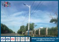 China Single Arm Galvanized Tapered Outdoor Light Poles Q235 Height 8m Weather Resistance for sale