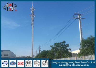 China 15M - 60M Hot Dip Galvanized Telecommunication Towers For Signal Broadcasting for sale