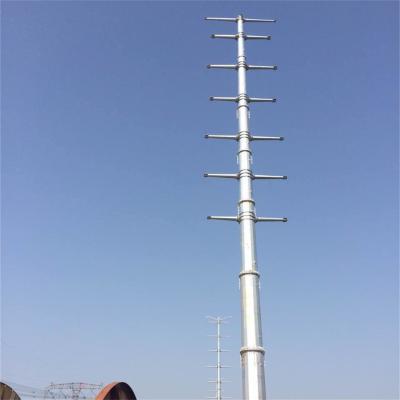 China 35FT Galvanized Electrical Power Pole For distribution Line Hot roll steel for sale
