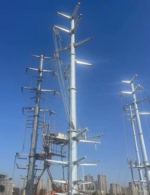 China 220KV Transmission Steel Pole with 300 A and 50 A Rated Current and 6 Sockets for Electric Power Transmission for sale