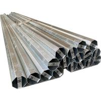 China Hot Dip Galvanized Q355 Electrical Power Pole for 10-220KV Transmission Lines with 3.0mm-4.0mm Wall Thickness for sale
