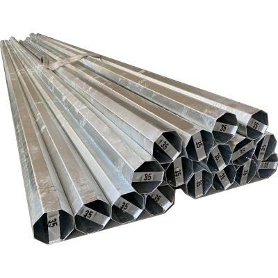 China Hot Dip Galvanized Q355 Electrical Power Pole for 10-220KV Transmission Lines with 3.0mm-4.0mm Wall Thickness for sale