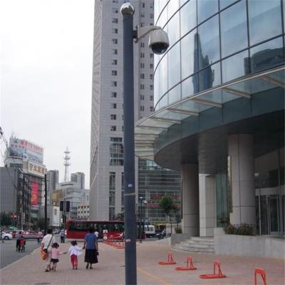 China 1-10m Outreach Arms Steel Camera Mast with Hot Dip Galvanized and Powder Coated Polygonal Shape for Secure Surveillance for sale
