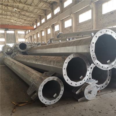 China Hot-Dip Galvanized Electrical Power Pole with 400mm X 400mm Base Plate and 50 Years Lifetime for Durable Outdoor Use for sale