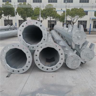 China Hot-Dip Galvanized Electrical Power Pole with 50 Years Life Time and Earthquake Resistant Design for sale
