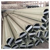 China Hot Dip Galvanized Electrical Power Pole with 14m Mounting Height and 50 Years Life Time for Power Distribution Networks for sale