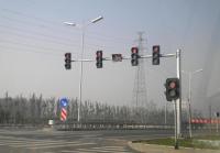 China Polygonal Double Arms Commercial Outdoor Light Poles With Galvanization / Powder Coated for sale