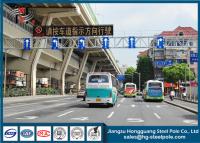 China RAL Powder Coating Telescopic Traffic Lighting Post Single Arms For Crossing Road for sale
