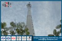 China Electrical Telecommunication Towers , Hot Dip Galvanized Monopole Cell Tower With Lights for sale