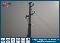 China Conical Steel Transmission Pole Distribution Transformer Octagonal Electric Metal Pole for sale