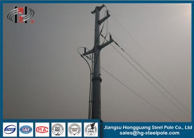 China Conical Steel Transmission Pole Distribution Transformer Octagonal Electric Metal Pole for sale