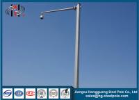 China Durable CCTV Camera Pole with 1 to 10 Meters Outreach Arms Hot Dip Galvanized and Power Coated for 120 Km/h Wind Resistance for sale