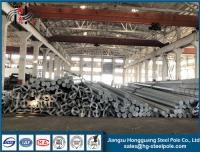 China Electrical Q345 Steel Tubular Pole Power Transmission Pole With Base Plate for sale