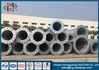 China 10 - 500kv Galvanized Steel Pole Electrical Power Pole Transmission Tower for sale