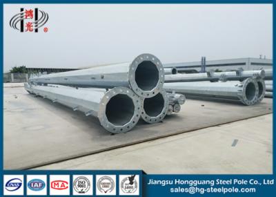 China Hot Dip Galvanized Steel Tapered Electrical Power Pole Q345 For Transmission Line for sale