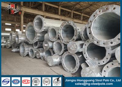 China Octagonal Steel Tapered 25-45FT Power Transmission Poles Q345 NEA Standard for sale