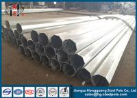 China 35FT 3mm Thick Q345 Galvanised Poles 500KG Load Polygonal Transmission for sale