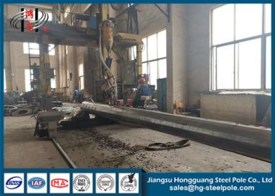China OEM Hot Dip Galvanized Steel Pole With Bitumen Painted Polygonal Poles for sale