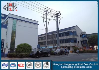 China 9m 30ft Power Transmission Poles Bitumen Painted 69kv Electric Steel Pole for sale