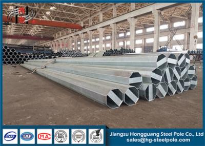 China 25-40FT Galvanized Tubular Steel Pole Octagonal Electric Distribution Q345 for sale