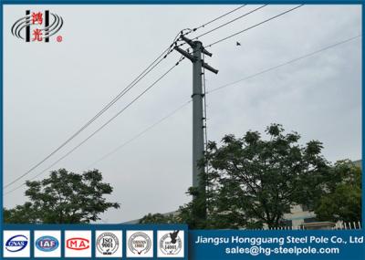China 10KV Hot Dip Galvanized Electrical Power Pole Made Of Hot Roll Steel Q235 for sale
