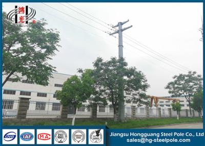 China Q235 Q345 10 - 220KV Electrical Power Pole , Hot Dip Galvanized Transmission Pole for sale