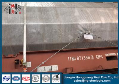 China Galvanized Steel Electric Pole , Transmission Steel Post Q355 With Welded Type for sale