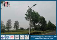 China Iso Electric Light Pole RAL Powder Coated Anti Corrosion Steel Single Arm for sale