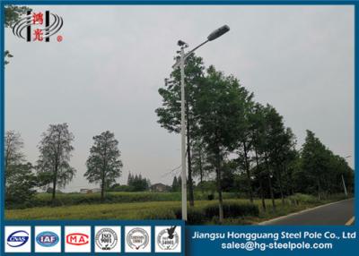 China Iso Electric Light Pole RAL Powder Coated Anti Corrosion Steel Single Arm for sale