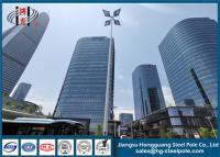 China Q345 H15m Painted High Mast Light Pole Polygonal Conical Shaped Steel for sale