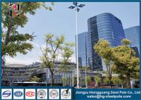 China RAL Painted Conical High Mast Light Pole , Steel Electric Pole H25m Q235 for sale