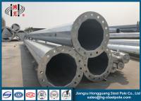 China Galvanized Electrical Steel Utility Pole , Tubular Steel Pole Polygonal Shape for sale