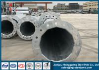 China Steel Tubular Hot Dip Galvanized Pole Power Transmission Pole Joint Connection for sale
