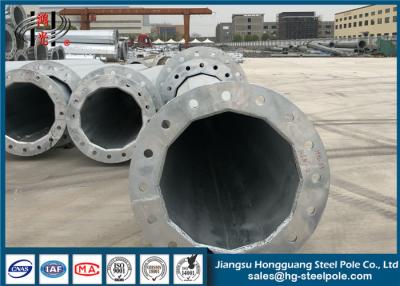 China Steel Tubular Hot Dip Galvanized Pole Power Transmission Pole Joint Connection for sale