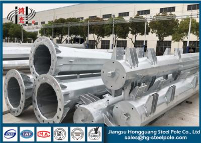China 220KV Q355 40-60FT Octagonal Metal Power Pole With Hot - Dip Galvanized for sale