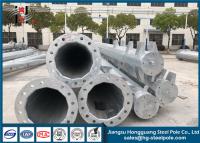 China Steel Hot Dip Galvanized Electrical Power Pole For Transmission Line Project for sale
