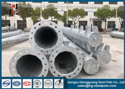China Steel Hot Dip Galvanized Electrical Power Pole For Transmission Line Project for sale