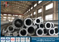 China Q460 ISO 460MPa Steel Electrical Power Line Pole With Cross Arm Galvanization for sale
