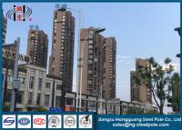 China 8-15m Light Column Steel Round Conical Street Light Poles RAL Painted ISO Passed for sale