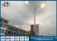 China RAL Powder Coated 10m Street Lighting Pole Bracket Q345 For Commercial Areas Lighting for sale